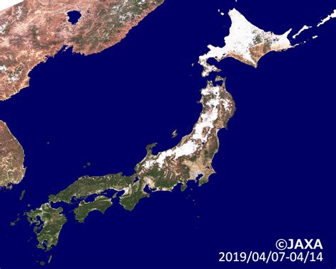 「しきさい」が捉えた日本列島の展葉 地球が見える jaxa 第一宇宙技術部門 地球観測研究センター（eorc）