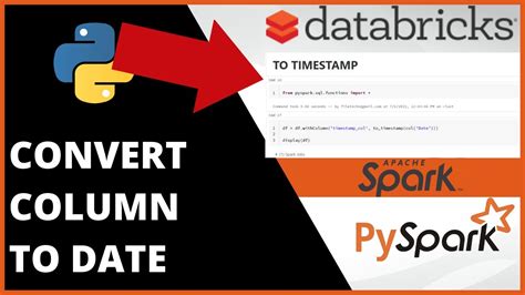 pyspark how to convert column to date apache spark youtube
