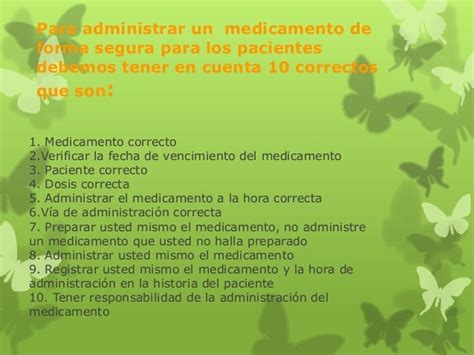 Los Diez Correctos En La Administración De Medicamentos