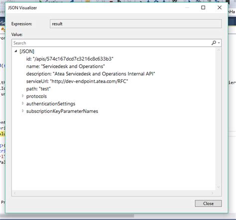 c error while getting api response object reference not set to an