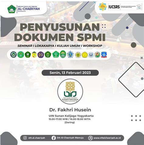 Workshop Penyusunan Dokumen Spmi Bersama Iucsrs Dan Perguruan Tinggi