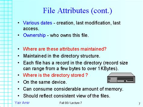file attributes cont