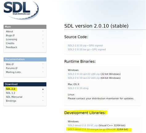 code in code blocks setup sdl 2 in codeblocks
