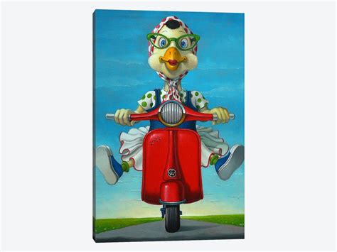 Vespa Girl Art Print By Frank Warmerdam Icanvas