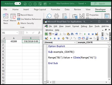 how to use the vba cdate function syntax example