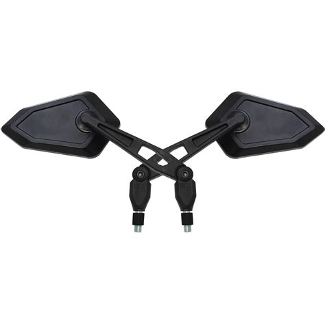 Ryde Abgewinkelt Schwarz 10mm Motorrad Spiegel Universal Motorrad