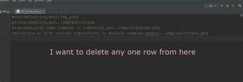 how to delete a selected row of list from csv file in tkinter python