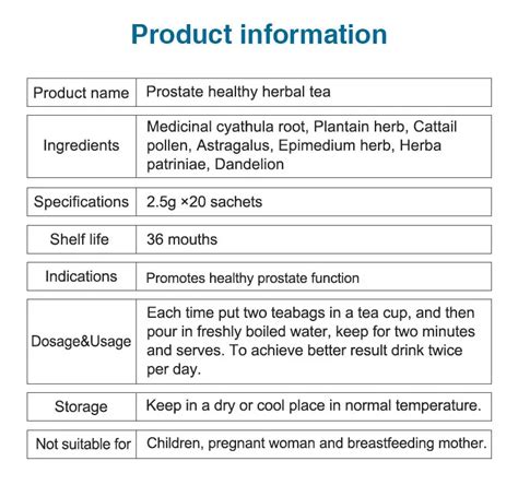 Prostate Tea Winstown Men Prostatitis Anti Inflammatory Natural Organic