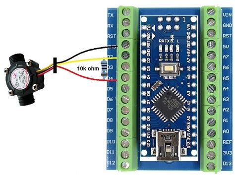 water flow sensor pinout interfacing with arduino measure