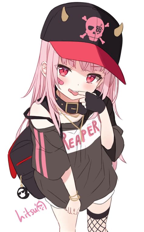 Safebooru 1girl Backpack Bag Bangle Bangs Bare Shoulders Baseball Cap