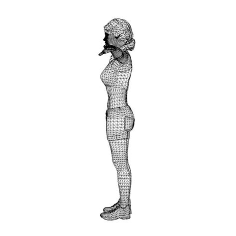 准备好游戏的角色 动画女孩低多边形3d模型 3d模型 8 Blend C4d Dae Fbx Obj Free3d