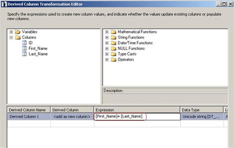 ssis derived column transformation