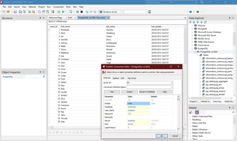 connecting databases with firedac through ssh
