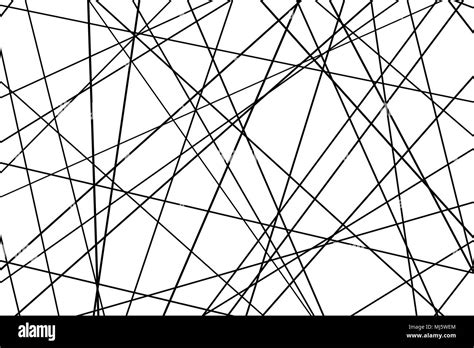 Random Chaotic Lines Abstract Geometric Pattern Stock Vector Image