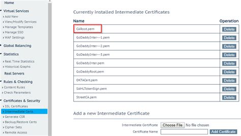 how to configure client certificate authentication with esp kemp support