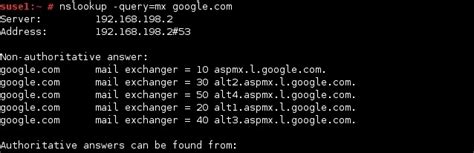 nslookup command linux