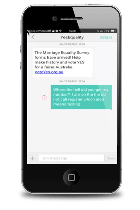 the same sex marriage sms survey when is unsolicited ok