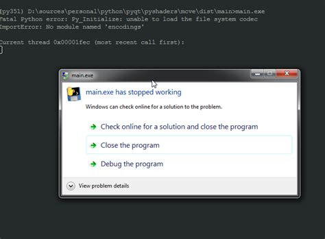 pyqt how to tidy up a packaged python app with pyinstaller stack