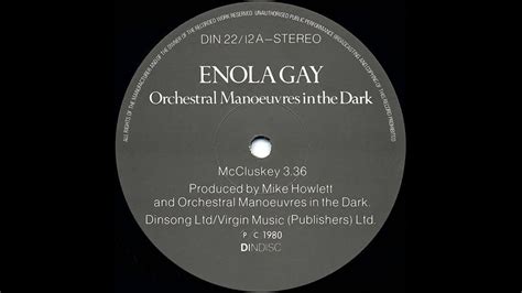 Omd Enola Gay 1980 Youtube