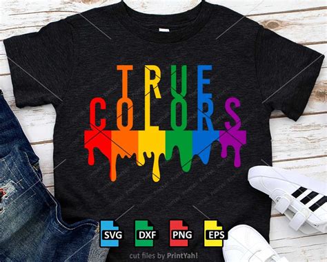 True Colors Lgbt Svg Lgbtq Pride Svg Rainbow Pride Svg Etsy