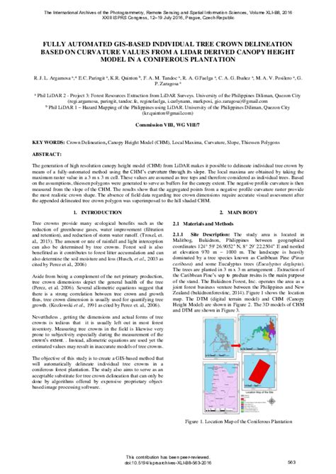 Pdf Fully Automated Gis Based Individual Tree Crown Delineation Based