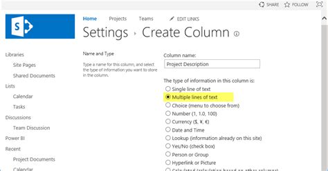 sharepoint online add multiple lines of text column to list using