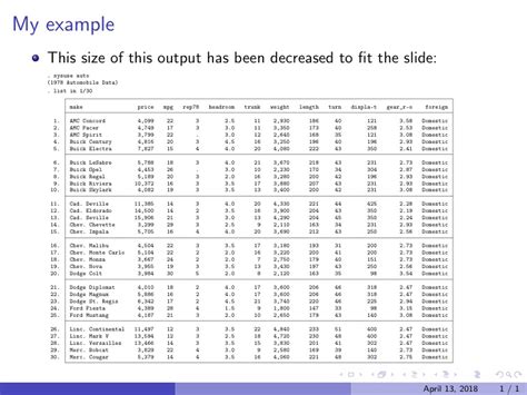 texdoc creating latex documents from within stata