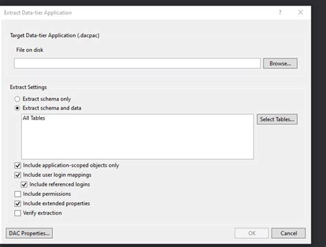 sql server azure sql database creation issue from dacpac
