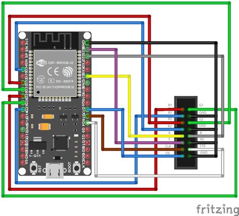 Rgb Matrix 32x16 Connected To Esp32 Shows Only Upper Half Part