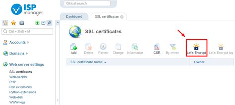 free let s encrypt ssl certificate installation ispserver