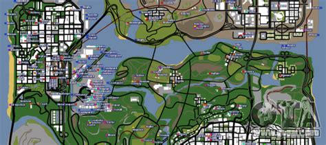Mapa Que Muestra La Ubicación De Los Vehículos En Gta San Andreas