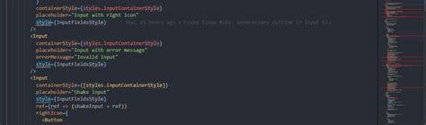replaced the style attribute with inputstyle prop in inputs components