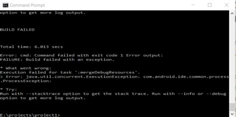 phonegap execution error while building android phone gap build