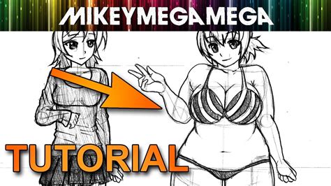 how to draw big thick anime girls real time tutorial