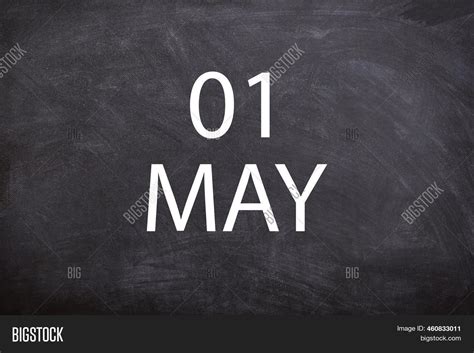 01 May Text Blackboard Image And Photo Free Trial Bigstock