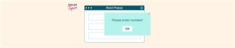 react popup box scaler topics