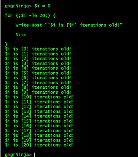 powershell getting started loop the loop — the ginger ninja