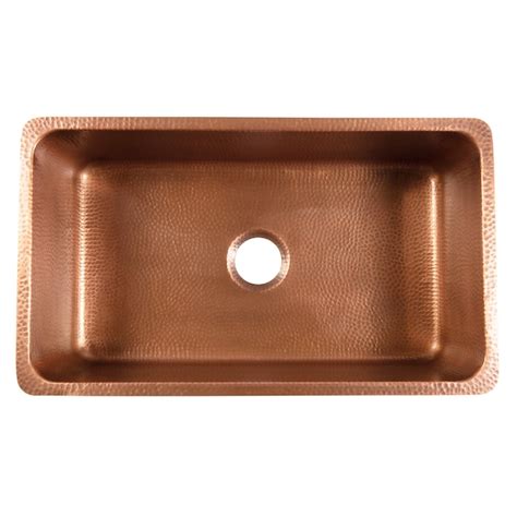 Sinkology Rivera Undermount 31 25 In X 18 25 In Antique Copper Single