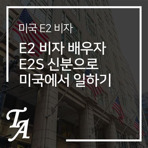 [미국 E2 비자] E2 비자 배우자 E2s 신분으로 미국에서 일하기 네이버 블로그