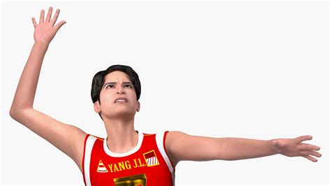 Chinese Volleyball Player With Ball 3d Model 179 3ds Blend C4d
