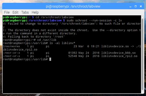 deployment error when deploying labview to raspberry pi through linx