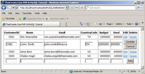 php mysql add insert edit delete to mysql on same form