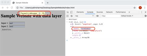 validating data layer events using the javascript debugger bounteous