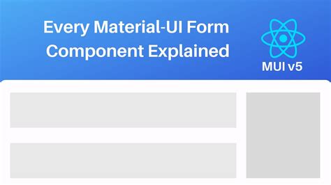 every material ui form component explained mui v5 youtube