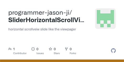 github programmer jason ji sliderhorizontalscrollview horizontal