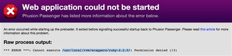 ruby on rails passenger rvm permission denied 13 stack overflow