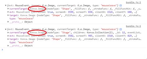 javascript how to differentiate react konva elements in the same