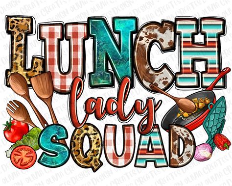 Lunch Lady Squad Png Sublimation Design Download Western Lunch Lady