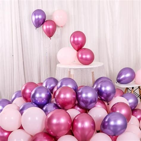 Red Silver Gold Metallic Latex Balloons Pearly Metal Balloon Gold