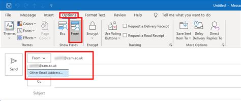 using send as in outlook it help and support